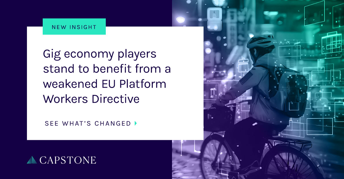 The Weakening Of The Eu Platform Workers Directive Capstone Dc