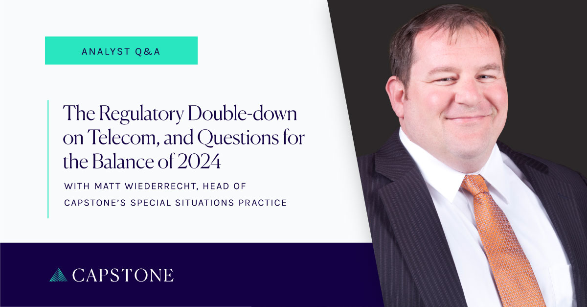 The Regulatory Double-down on Telecom, and Questions for the Balance of ...