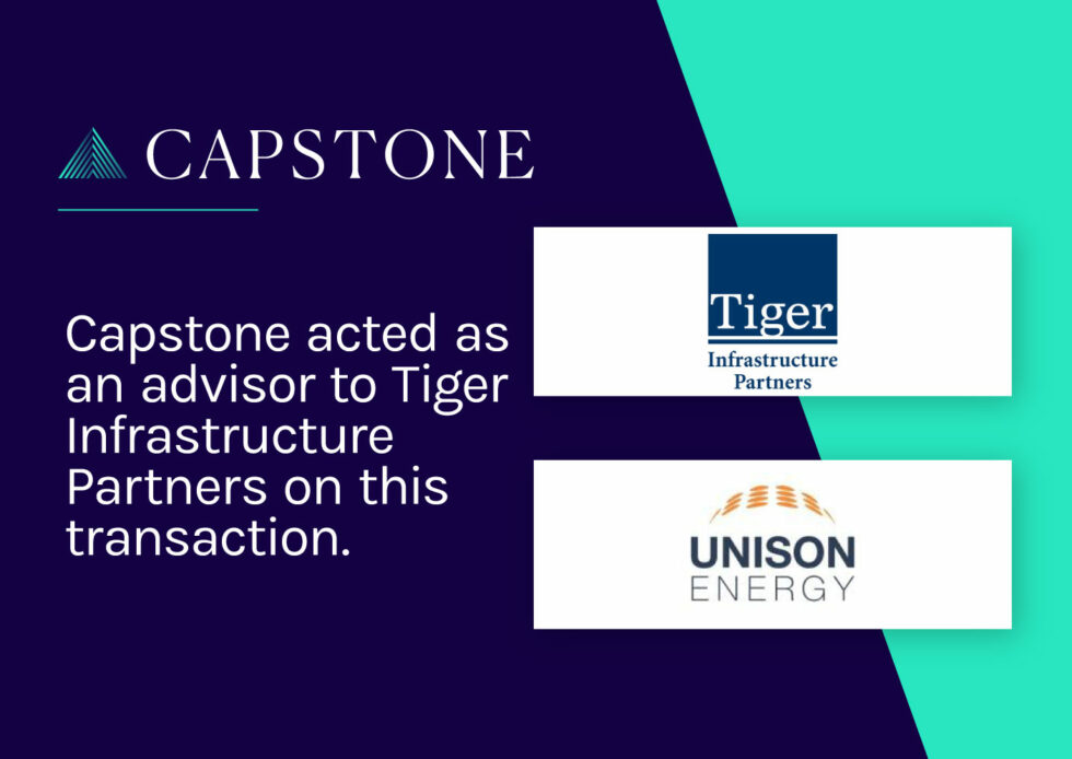 Tiger Infrastructure Partners Invests in Unison Energy - Capstone DC